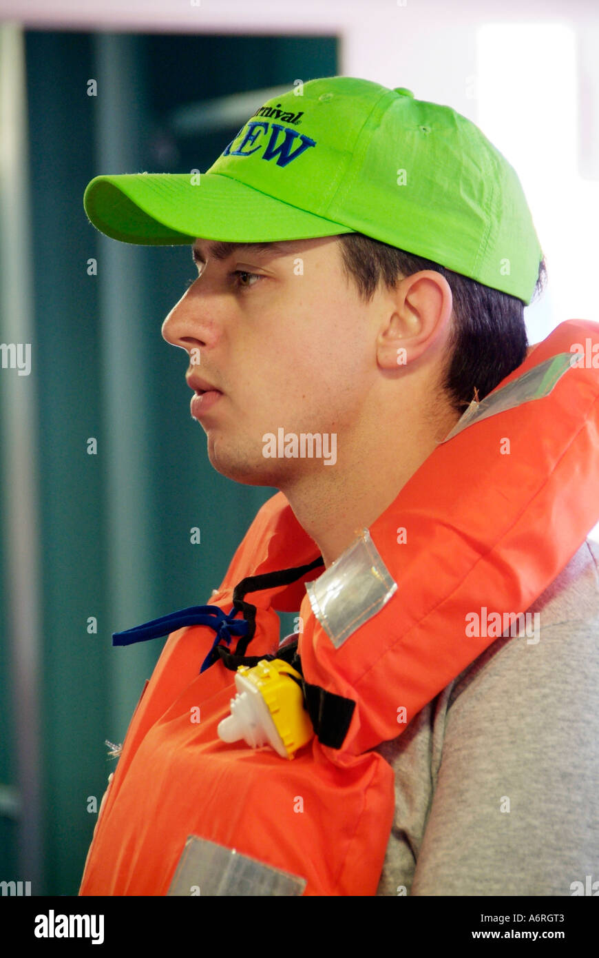 Life jacket vest drill aboard the Cruise Ship Stock Photo - Alamy