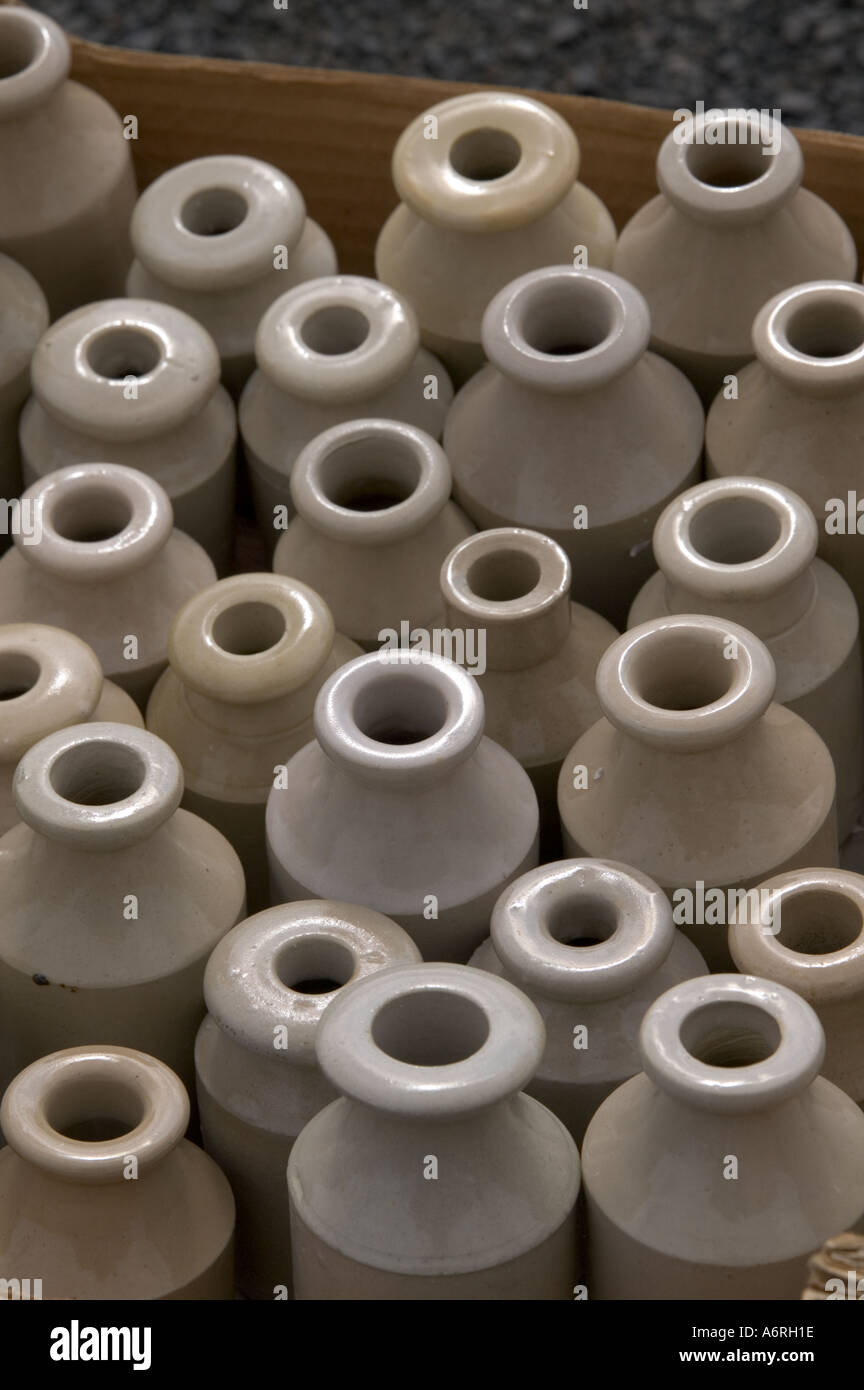 Old pottery bottles antique fleamarket in Scotland Kelso Border ...