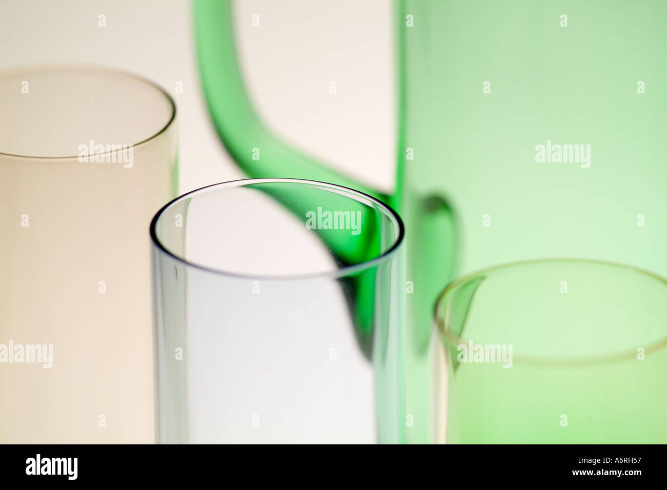 Coloured glass 1970s collectable examples from antique fair fleamarket ...