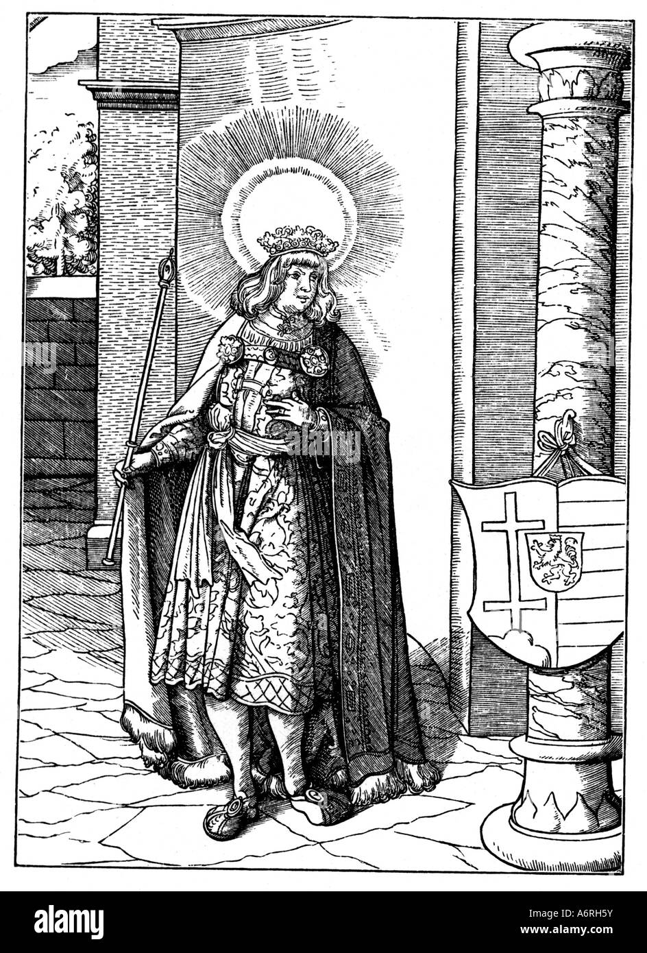 Stephen I. of Hungary, circa 969 - 15.8.1038, king of Hungary, 1000 ...