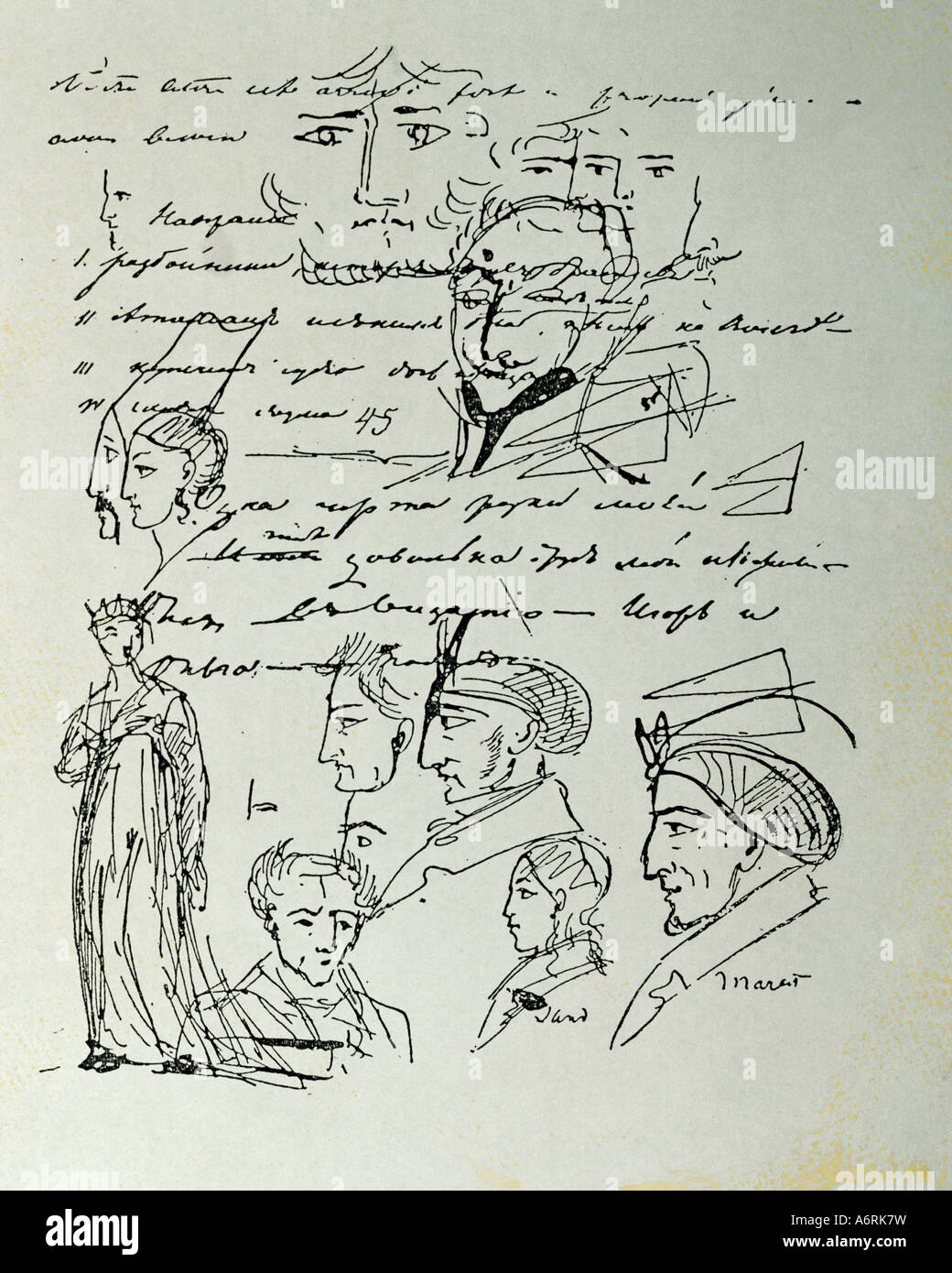 Pushkin manuscript hi-res stock photography and images - Alamy