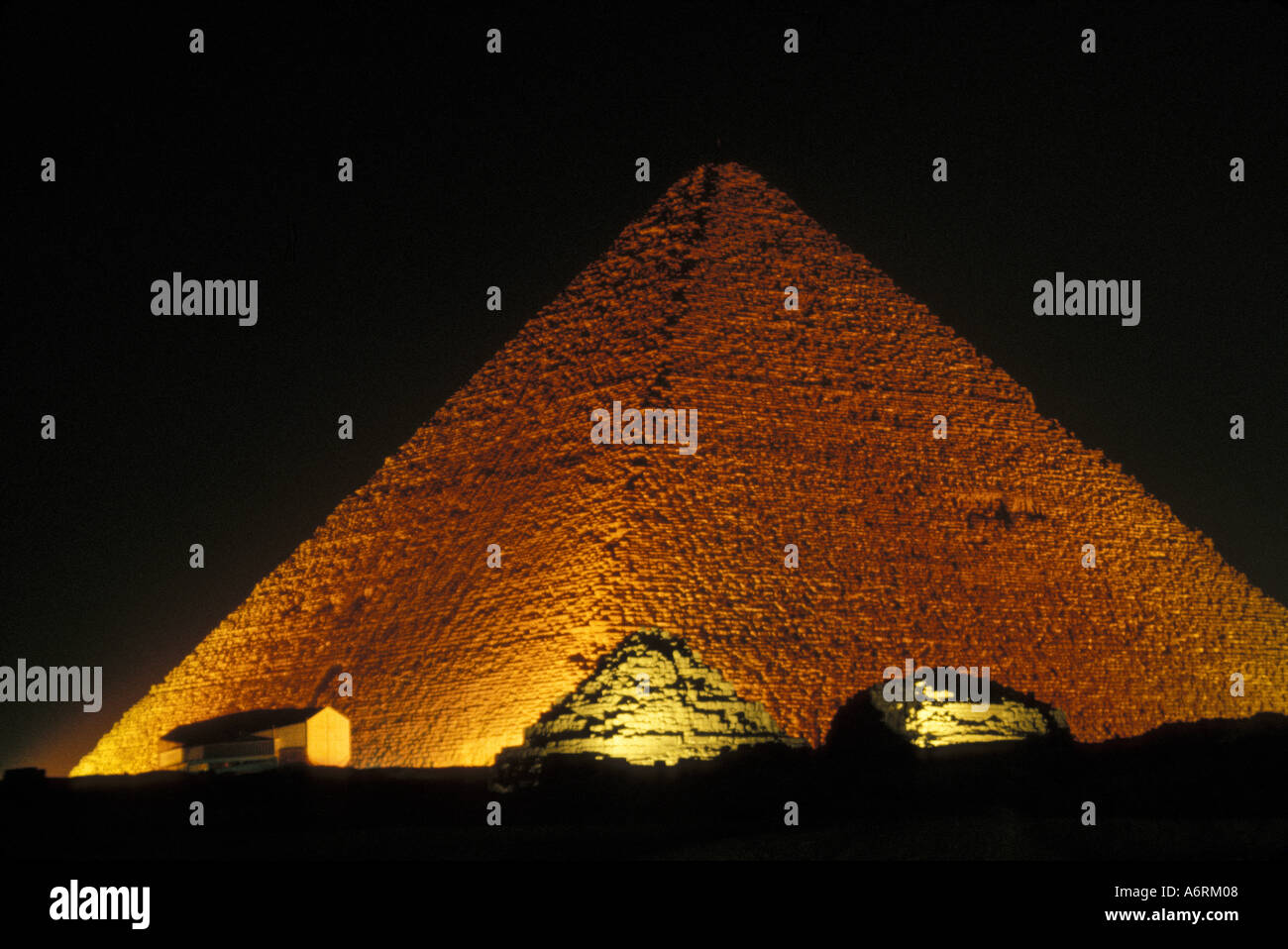 Egypt, Giza, The Solar Barque Museum and Queens Pyramids, Pyramid of ...