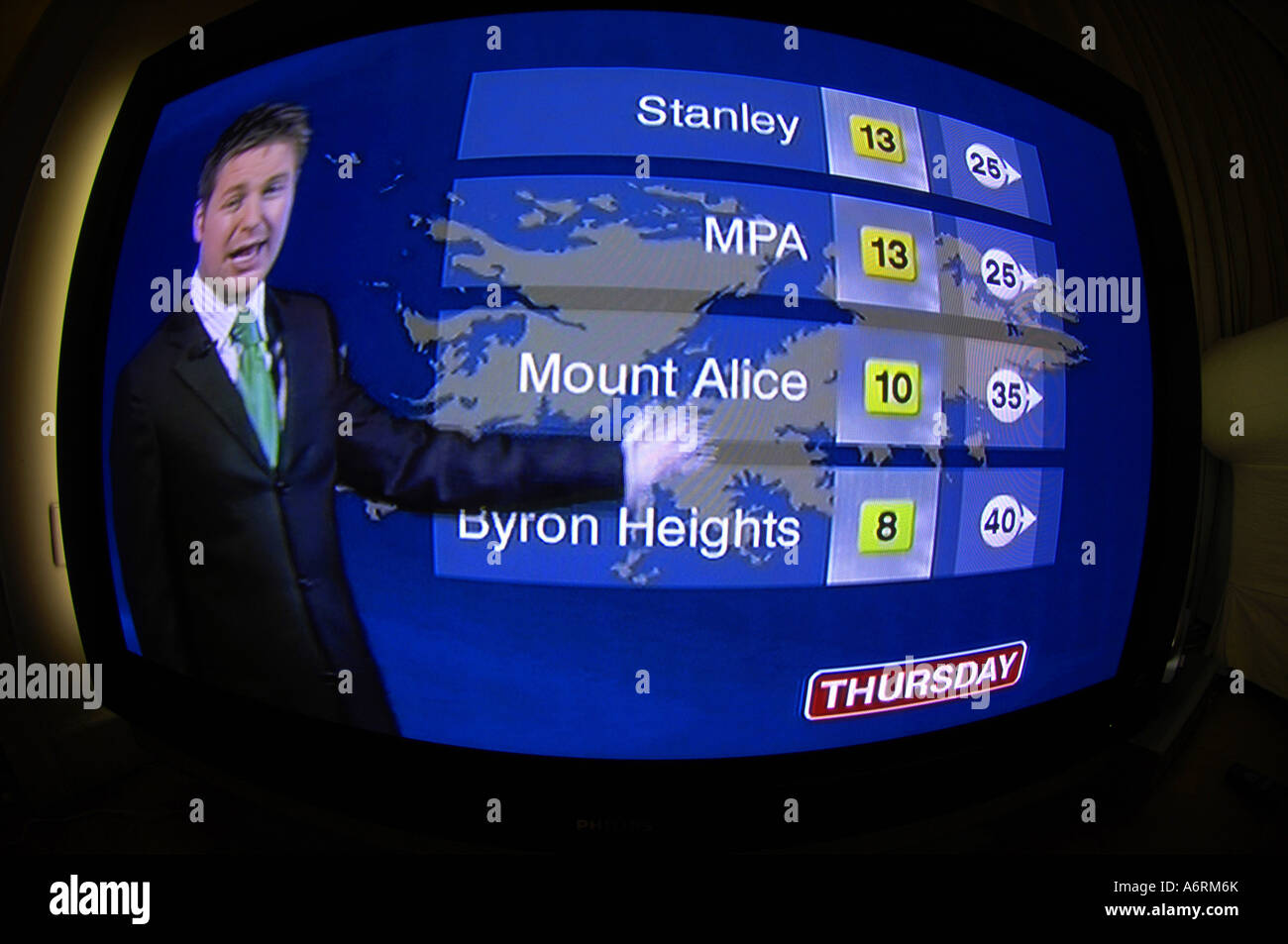weatherman news television falkland islands stanley MPA Mount Alice ...