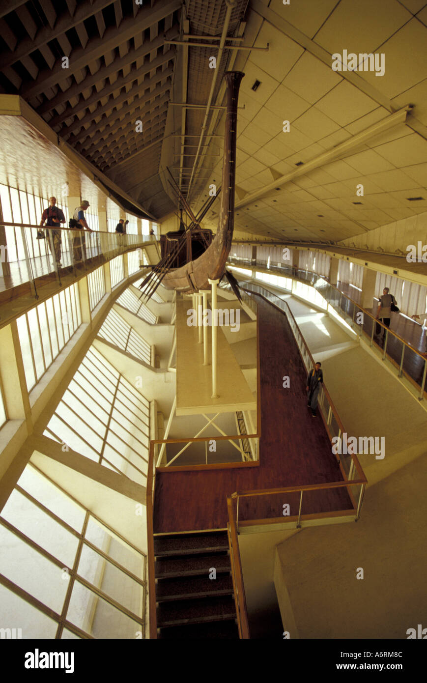 Africa, Egypt, Cairo. Great Pyramids of Giza; Solar Boat Museum; 144 ...