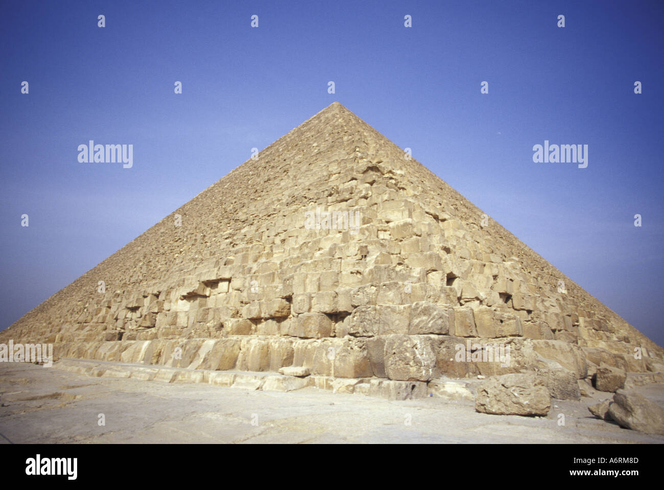 Africa, Egypt, Cairo. Great Pyramids of Giza; Great Pyramid of Chephren ...