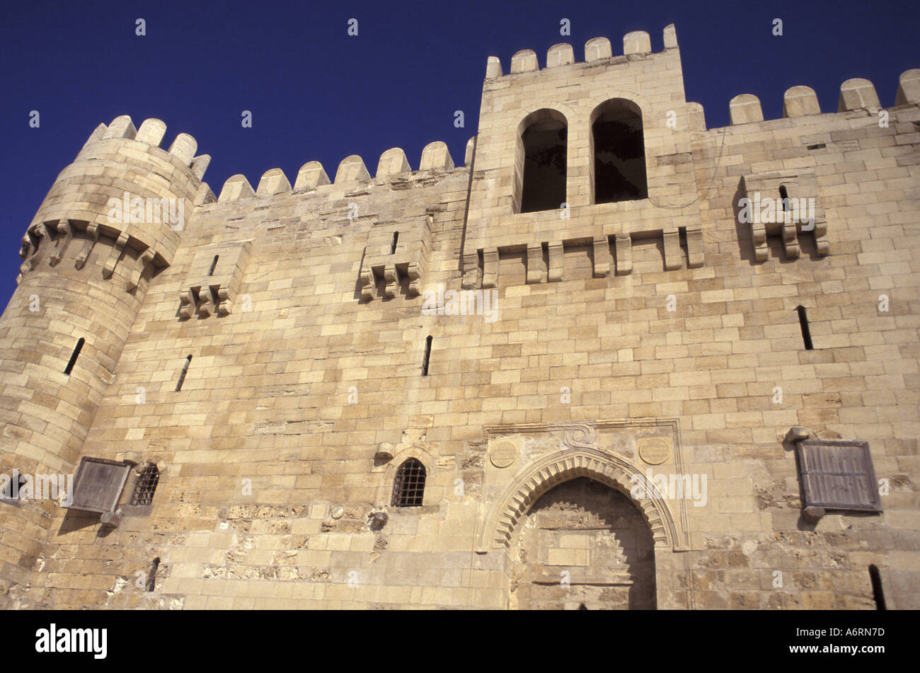 Africa, Egypt, Alexandria. Fort Qait Bey; 15th C. castle Stock Photo ...