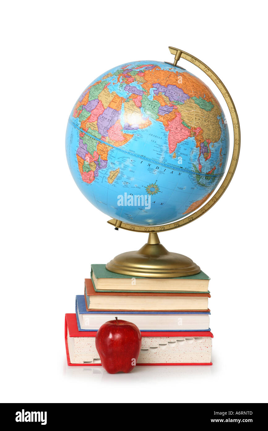 Back school child apple Cut Out Stock Images & Pictures - Alamy