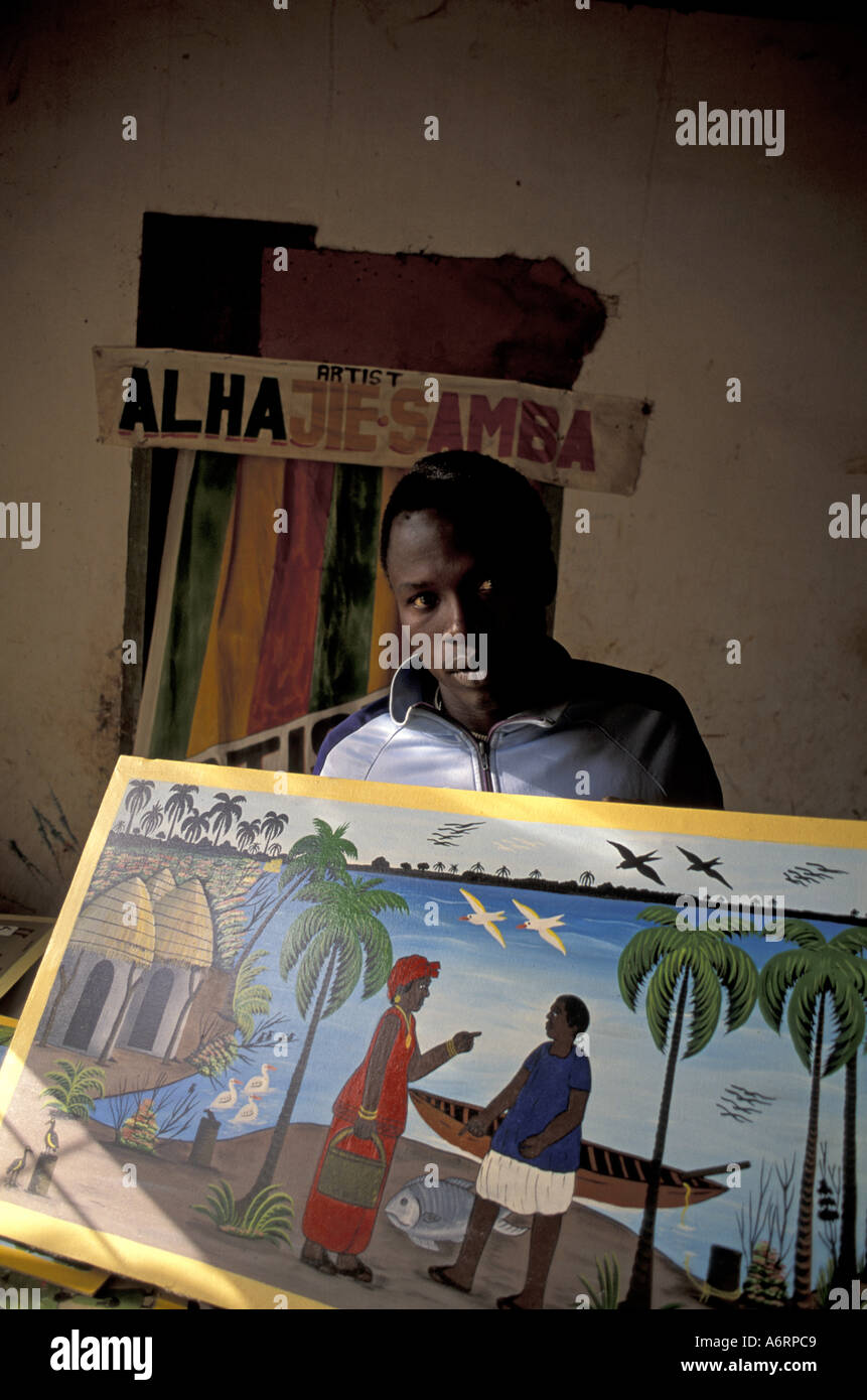Africa, Gambia, near Banjul. Artist Alhajie Samba Stock Photo - Alamy