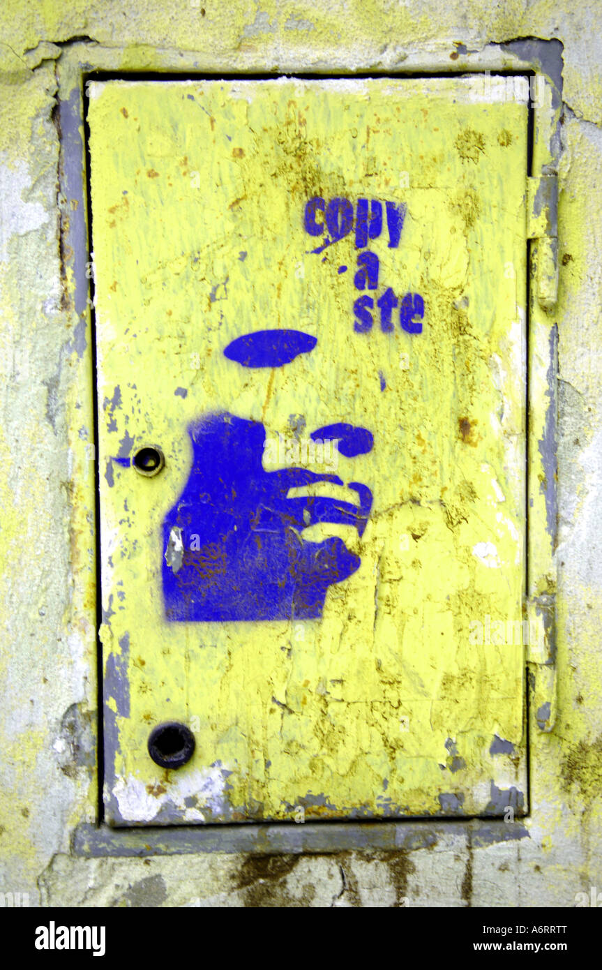 graffiti face prague praha czech republic real vertical colour color ...