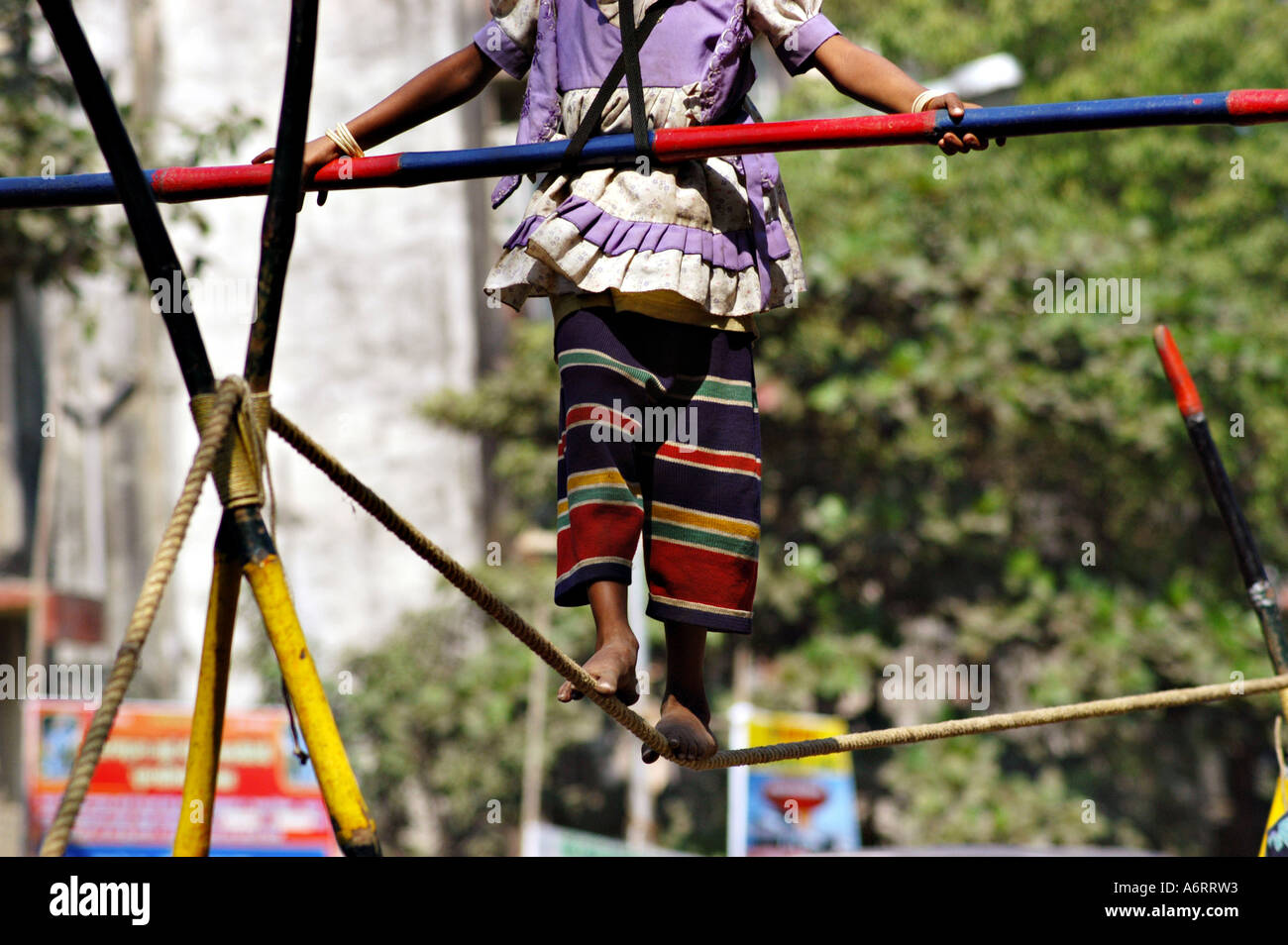 Indian girl balancing act hi-res stock photography and images - Alamy