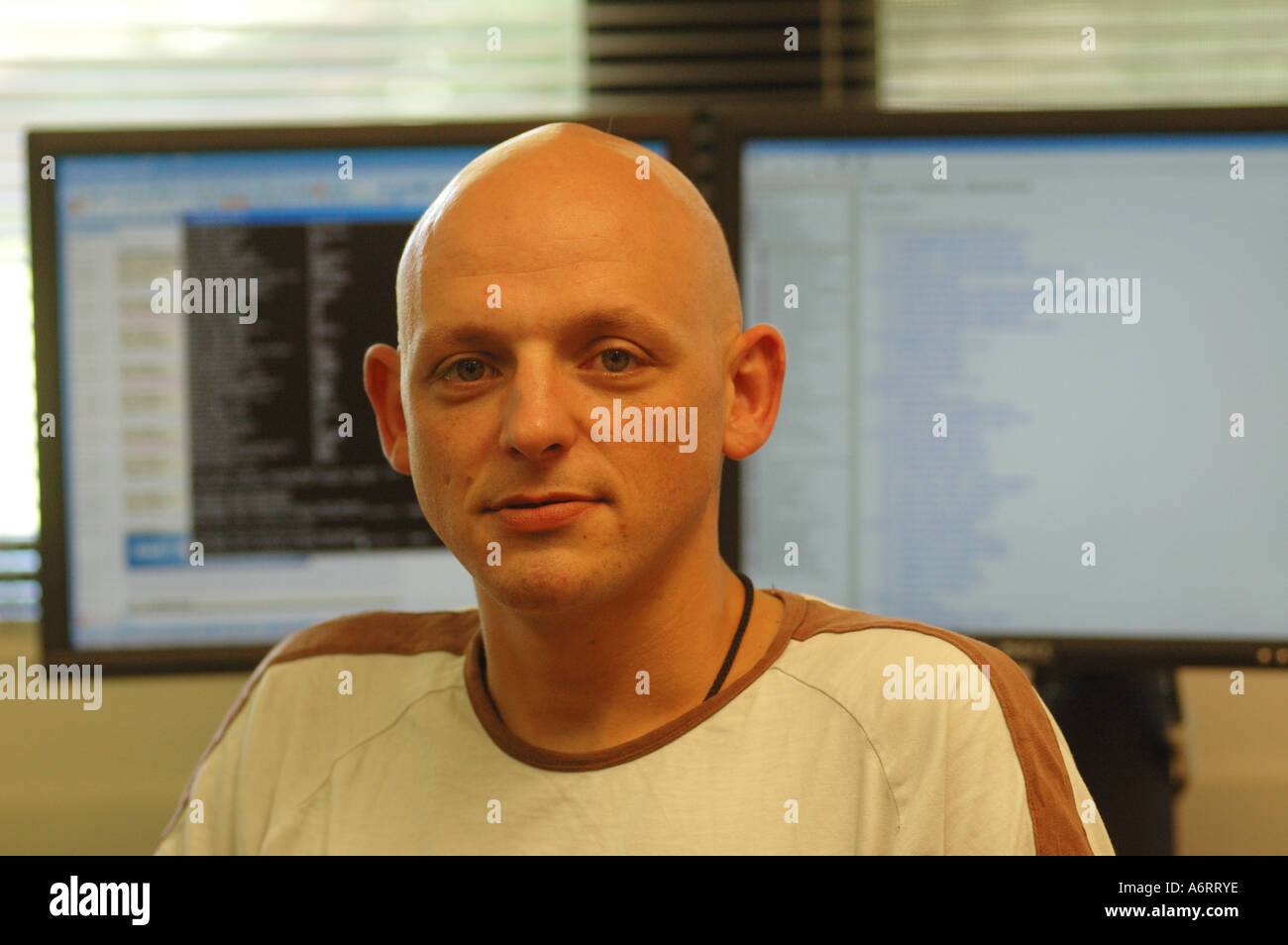 Young computer geek in software design office Stock Photo - Alamy