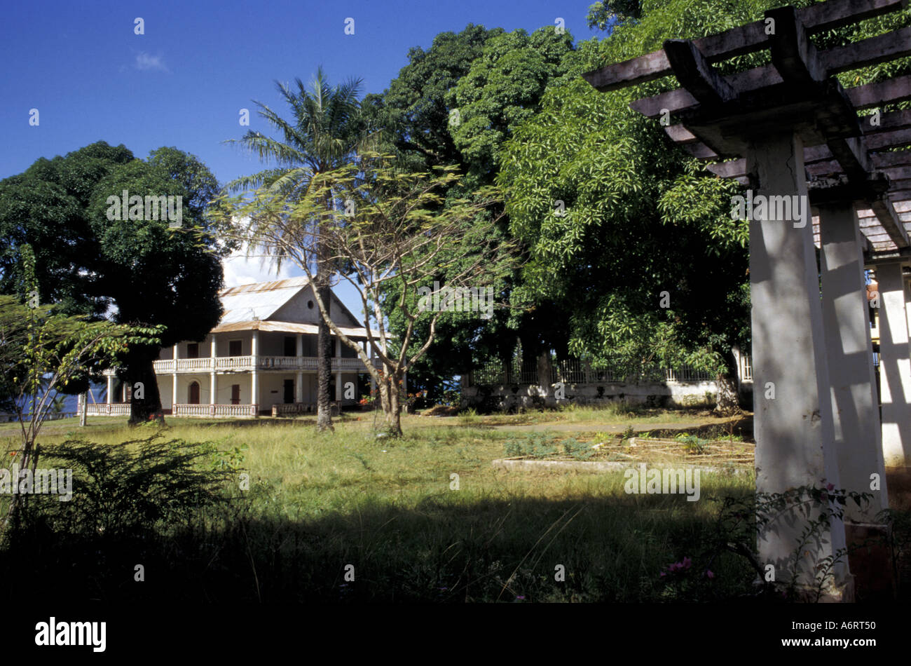 Africa, Madagascar, Hell Ville on Nosy Be. Old French colonial town ...