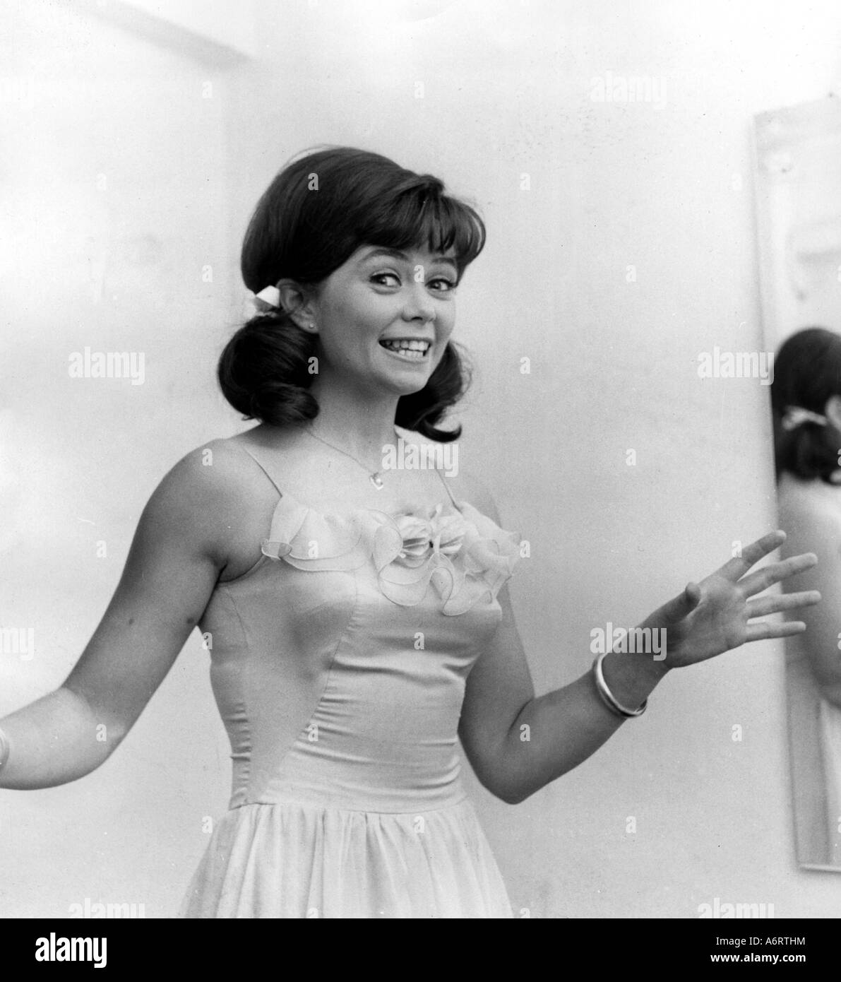 Myhre, Wencke, * 15.2.1947, Norwegian singer, half length, 1960s, birth ...