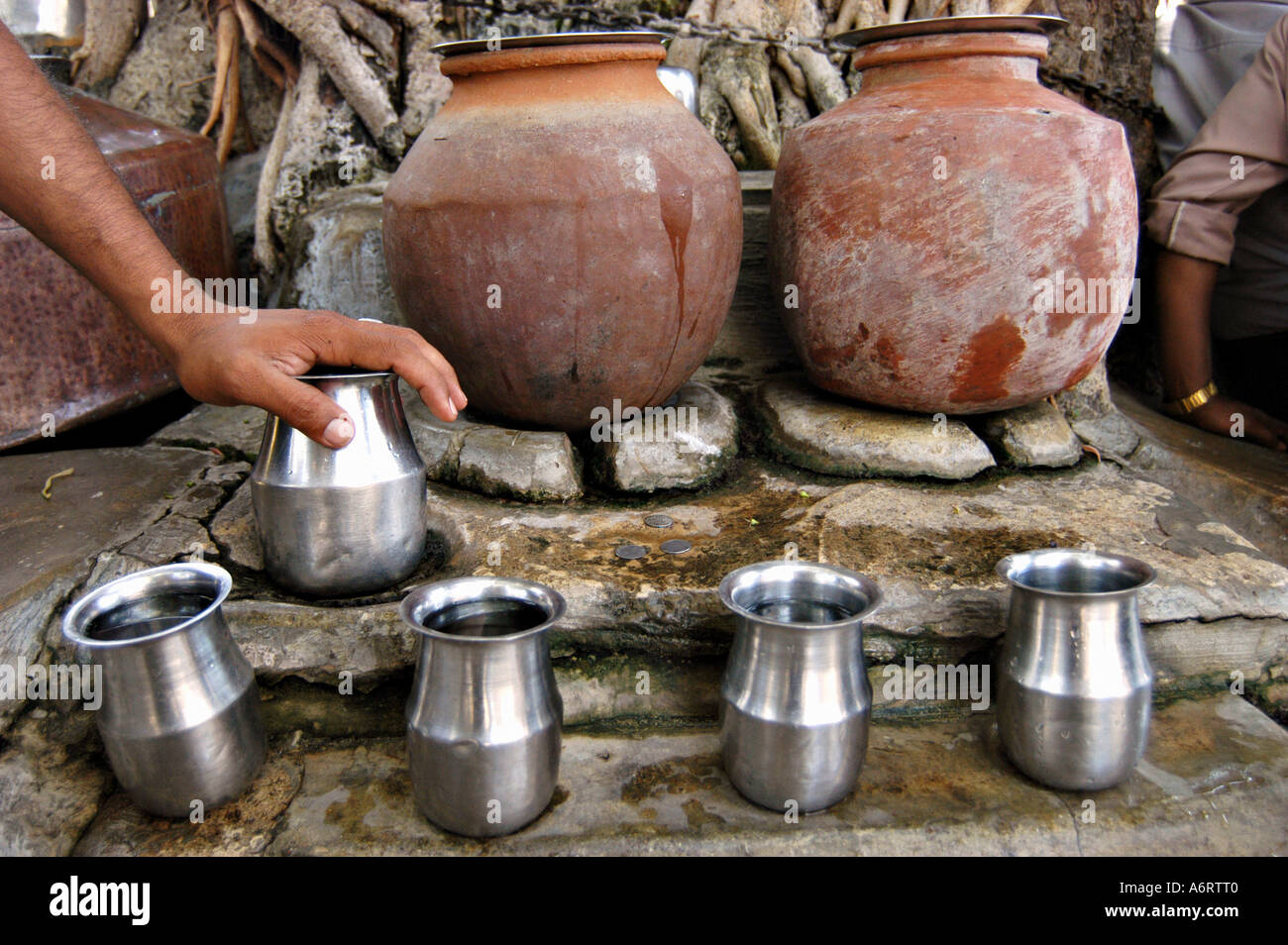 ASB77327 Free cold water from earthen pots in summer, India Stock Photo ...