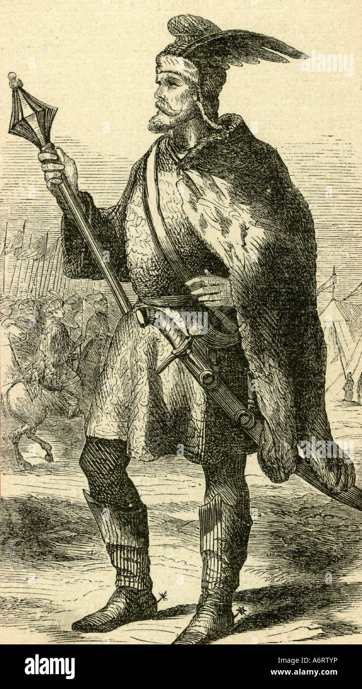 Arpad, circa 845 - circa 907, king of hungary, (886 - 907), full length ...