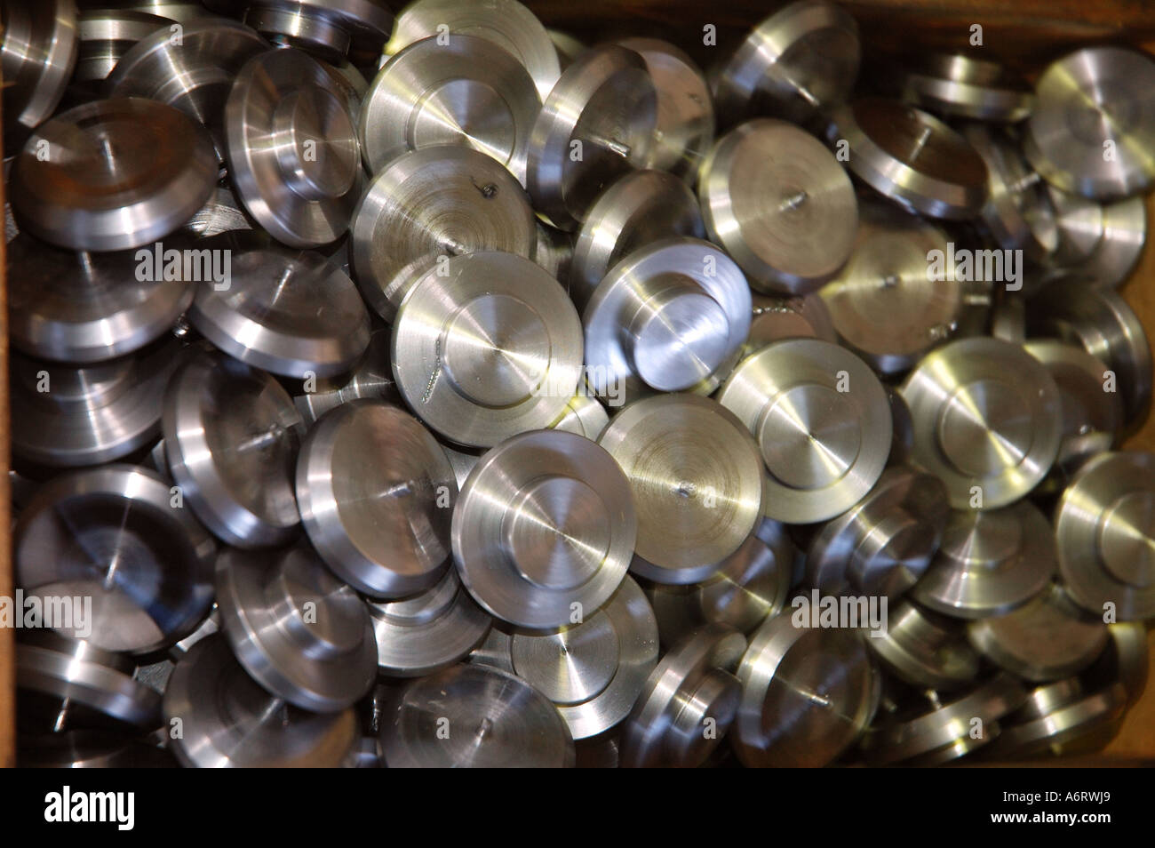 precision engineered stainless steel medical components Stock Photo - Alamy