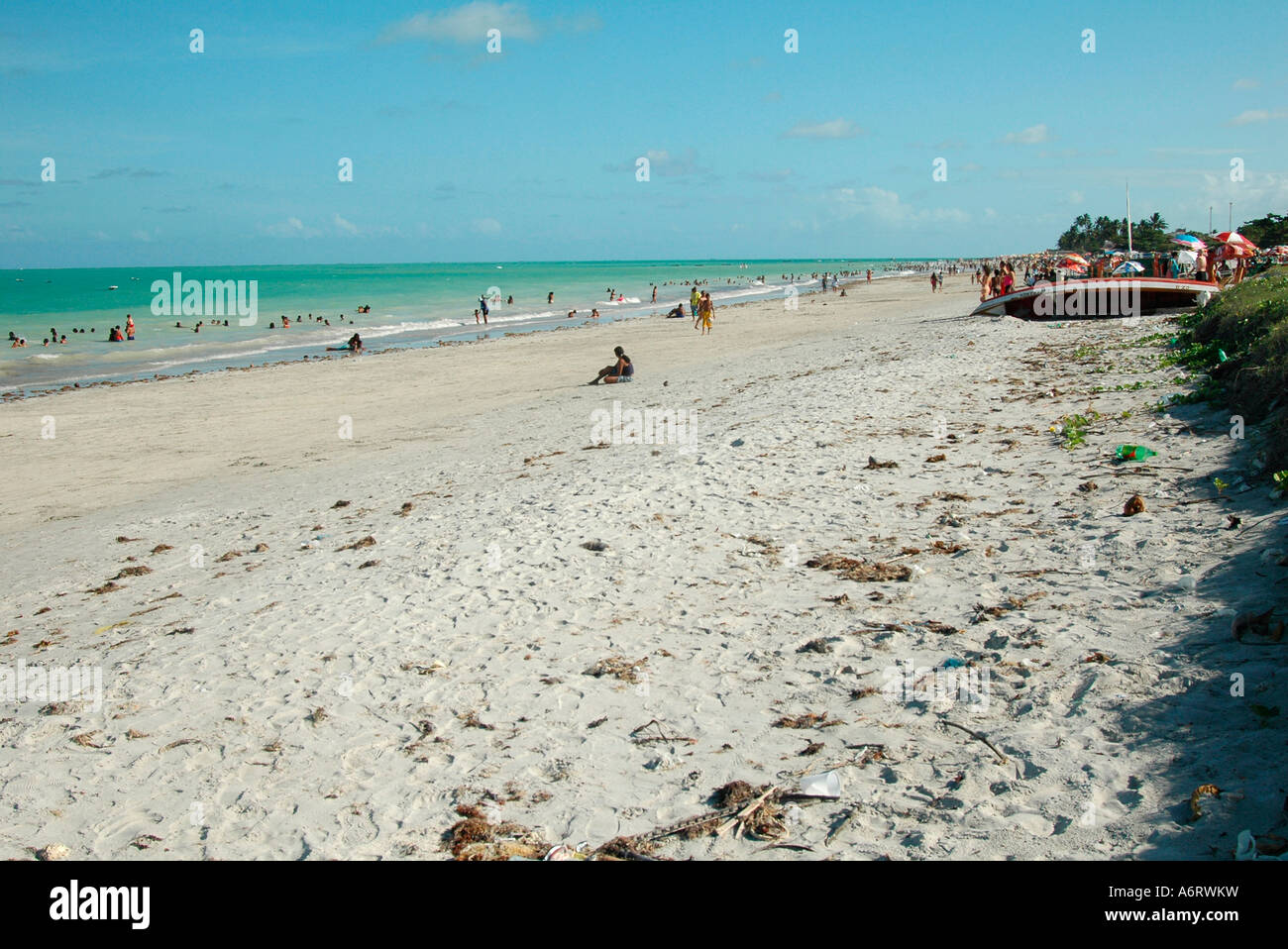Praia de Jaguaribe Jaguaribe beach Ilha de Itamaraca Pernambuco Brazil ...