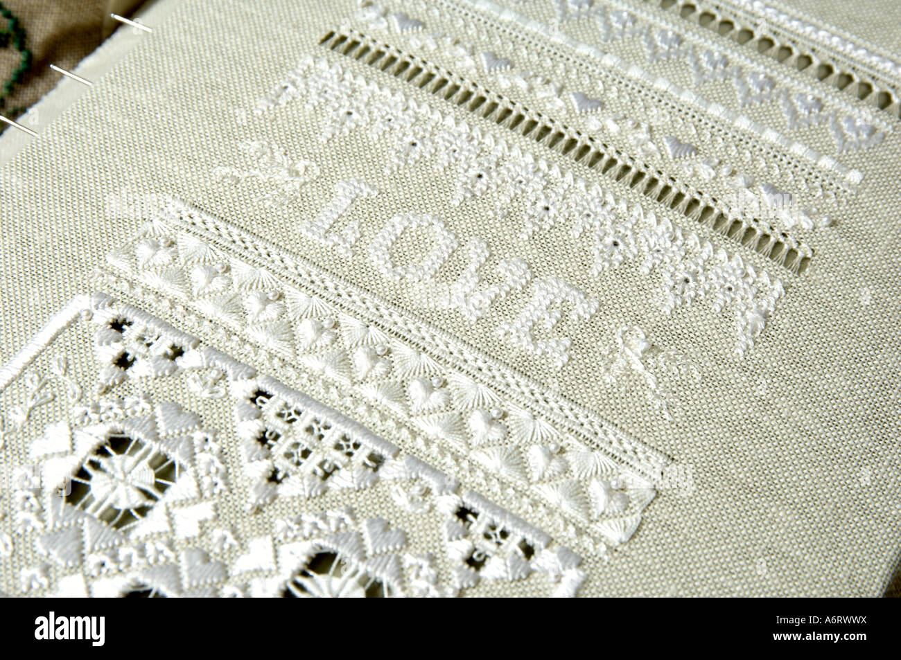 Sampler embroidery hi-res stock photography and images - Alamy