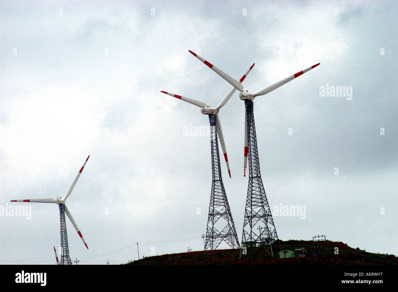 Windmill farm at Chitradurg near Bangalore Karnataka India Stock Photo ...
