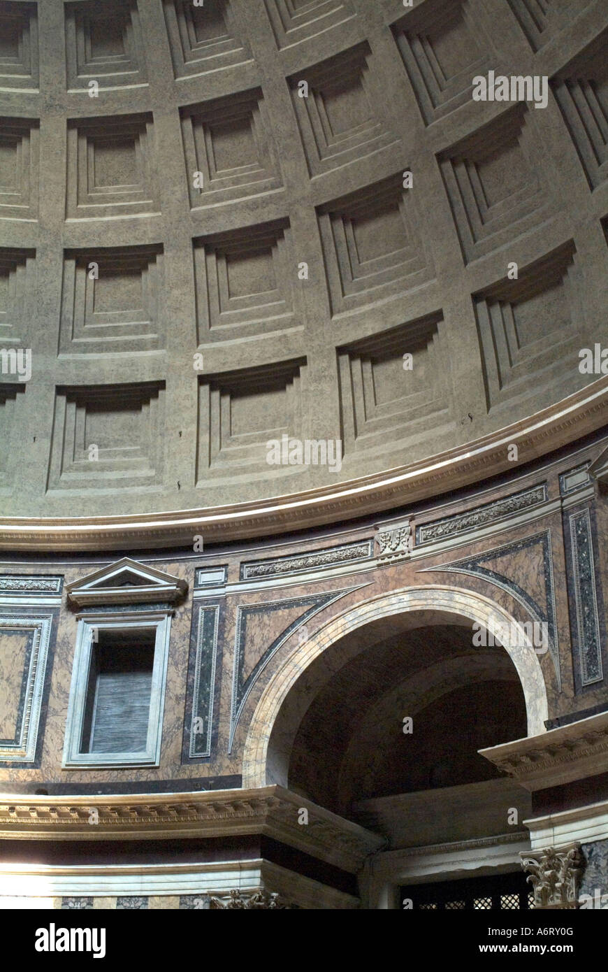 inside dome of Pantheon Rome Italy Stock Photo - Alamy