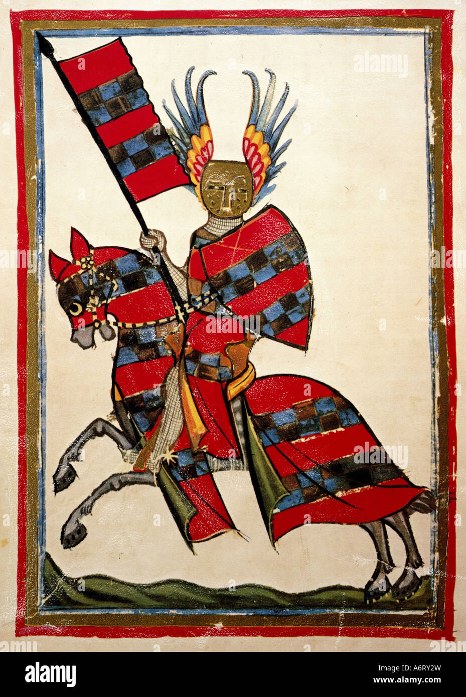 fine arts, middle ages, Gothic, illumination, Codex Manesse, Zurich ...