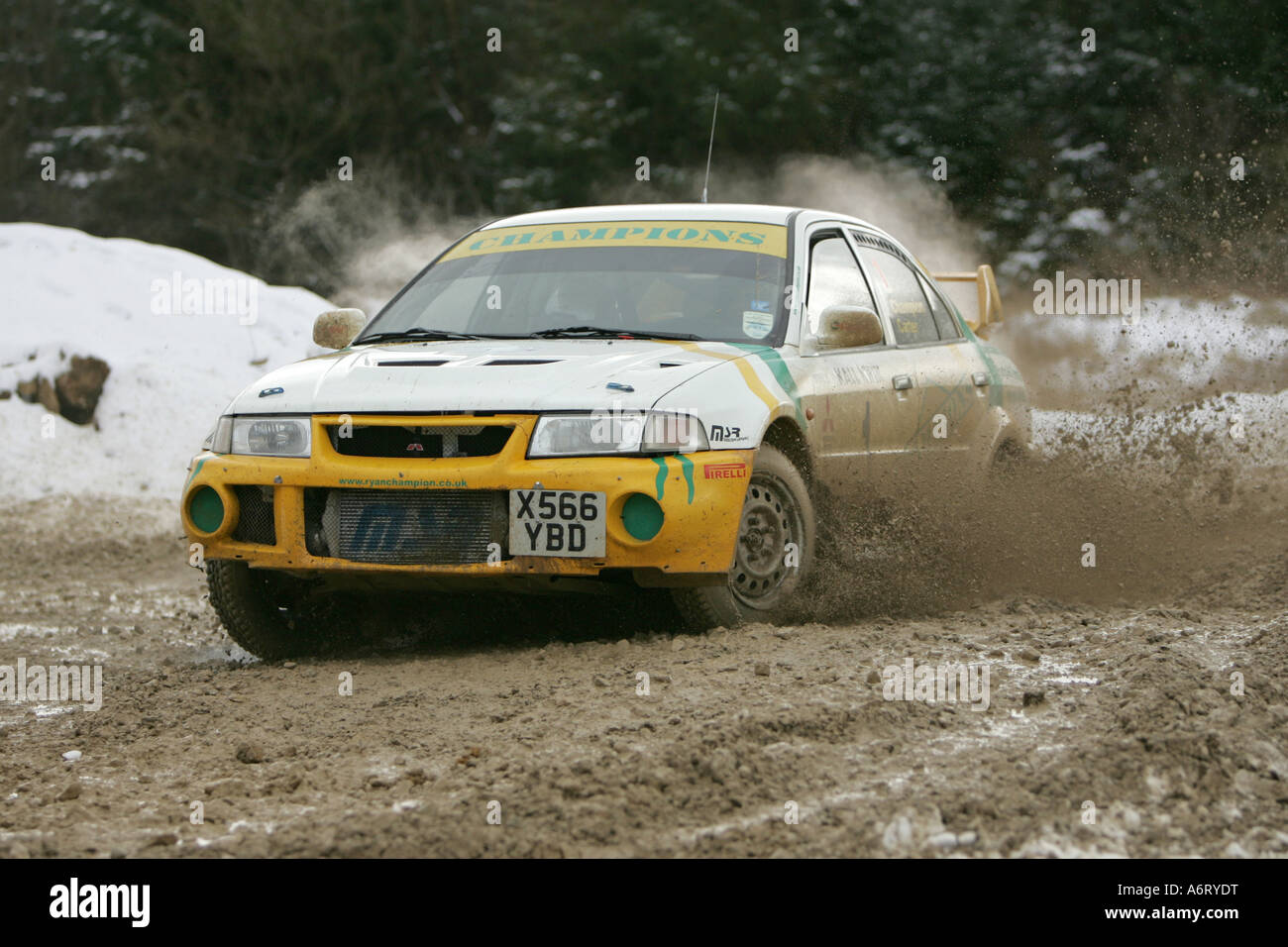 Winter rallying, Yorkshire style Stock Photo - Alamy