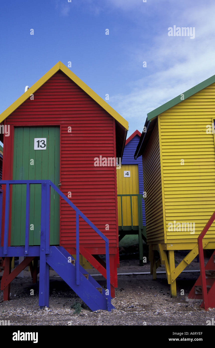 Africa, South Africa, Capetown Changing huts, St. James Beach Stock ...