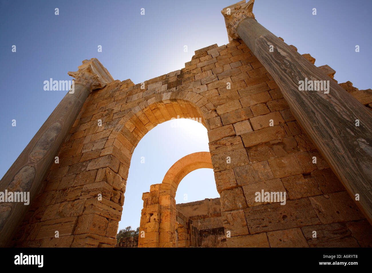 The Hadrianic Baths at Leptis Magna, Libya Stock Photo - Alamy