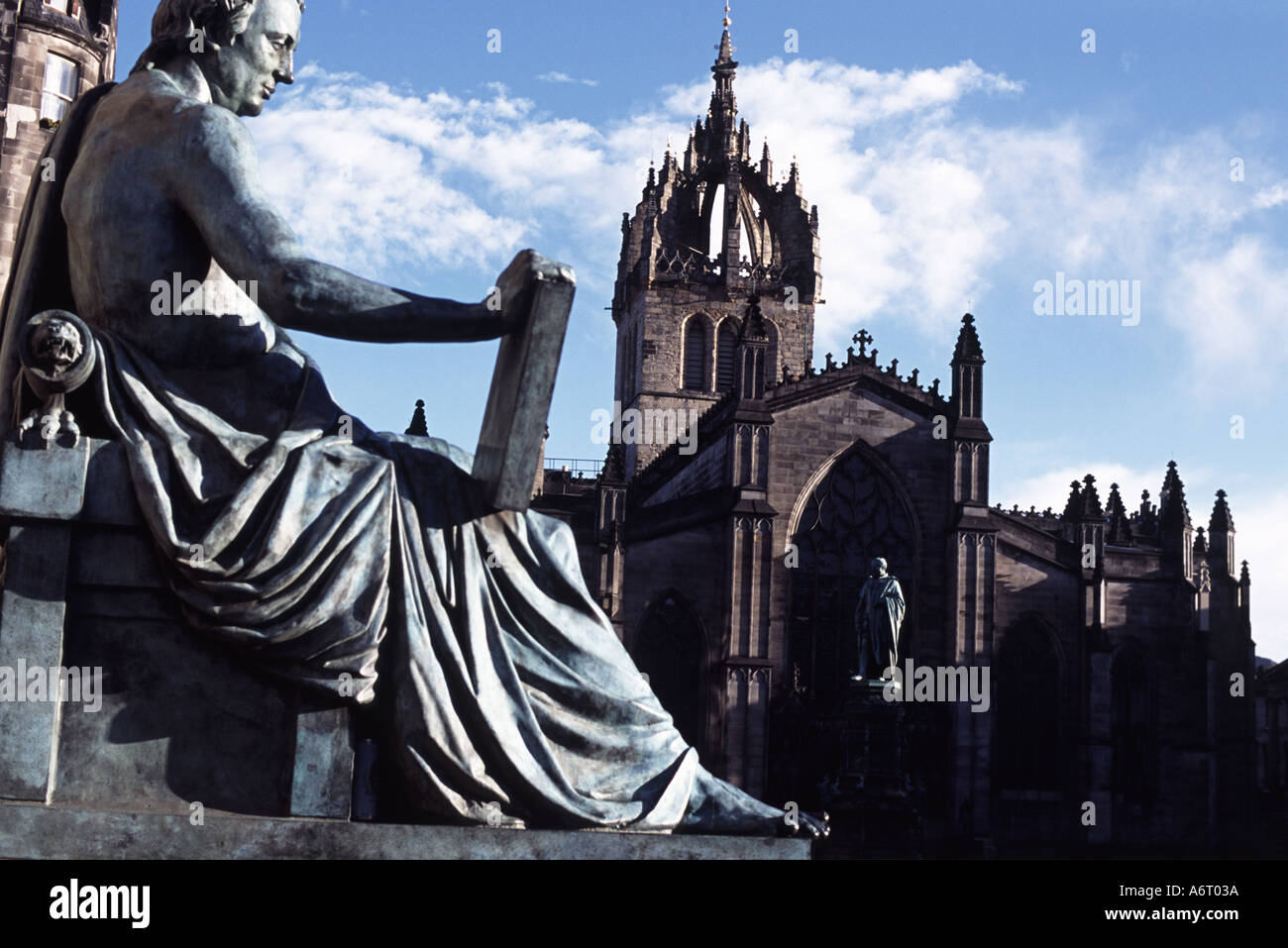 Statue of philosopher David Hume, Edinburgh, Scotland Stock Photo - Alamy