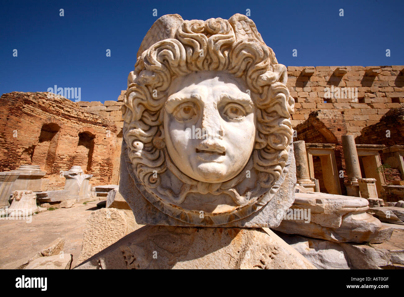 Medusa forum ruins leptis magna hi-res stock photography and images - Alamy