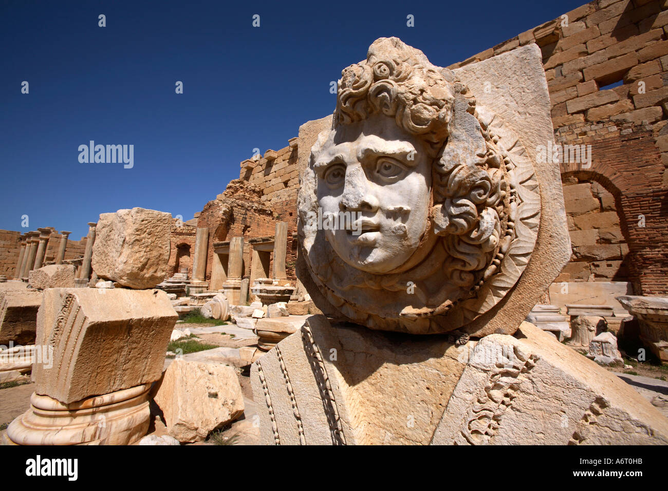 Medusa forum ruins leptis magna hi-res stock photography and images - Alamy