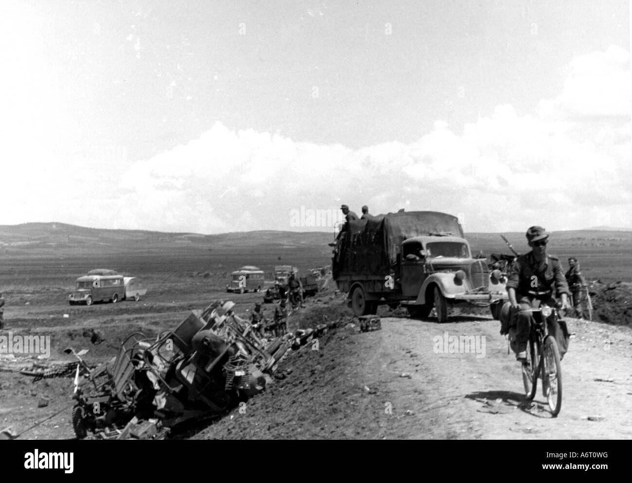 events, Second World War / WWII, Greece, Balkans Campaign 1941, column ...