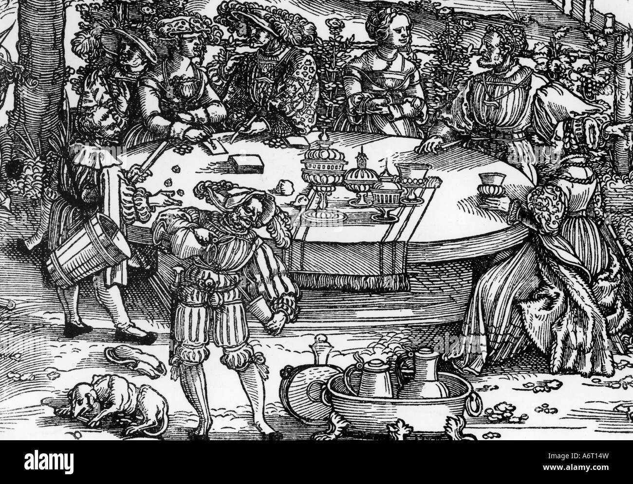 Woodcut by hans sebald beham 1500 1550 hi-res stock photography and ...
