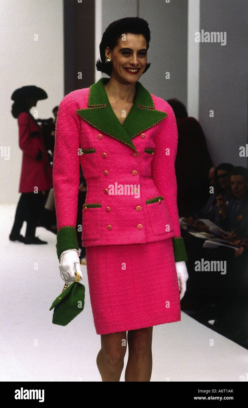 fashion, 1980s, mannequin, wearing costume, half length, catwalk ...
