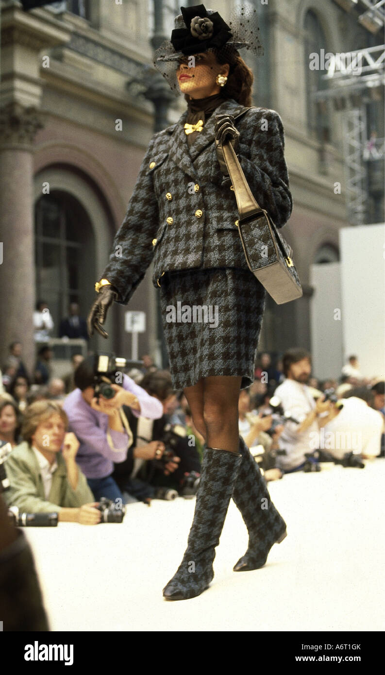 fashion, 1980s, mannequin, full length, wearing costume, catwalk ...