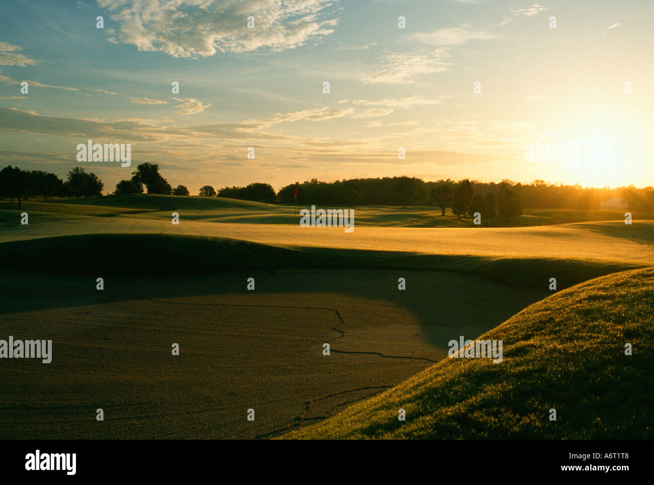 Sunrise on golf course in Florida Stock Photo - Alamy
