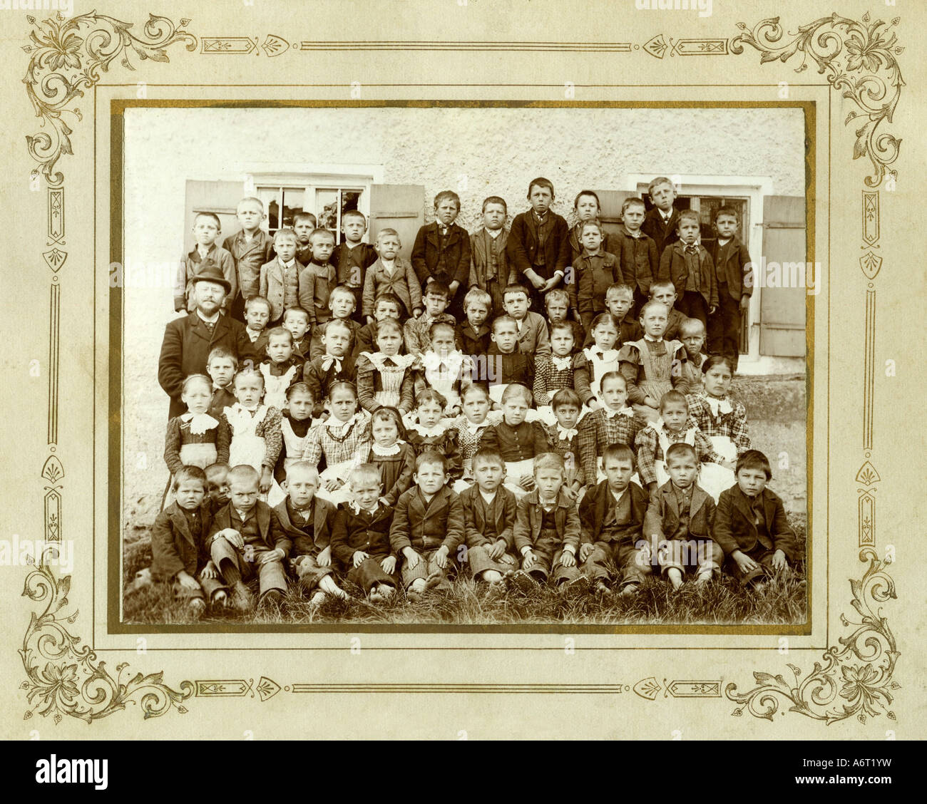 education, class pictures, class of village school, circa 1910 Stock ...