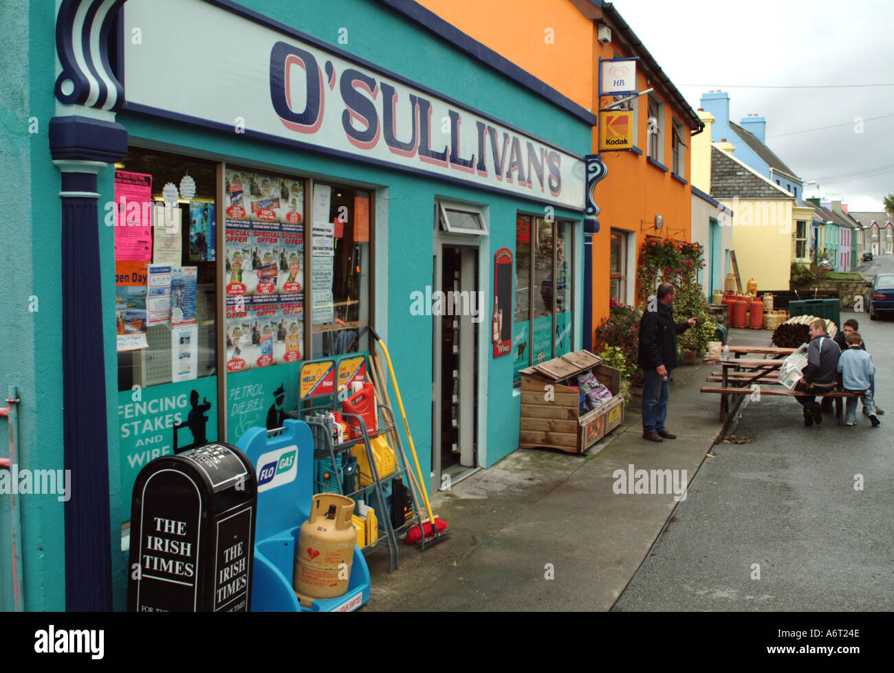 Eyeries high street Beara Peninsula Ireland Stock Photo - Alamy