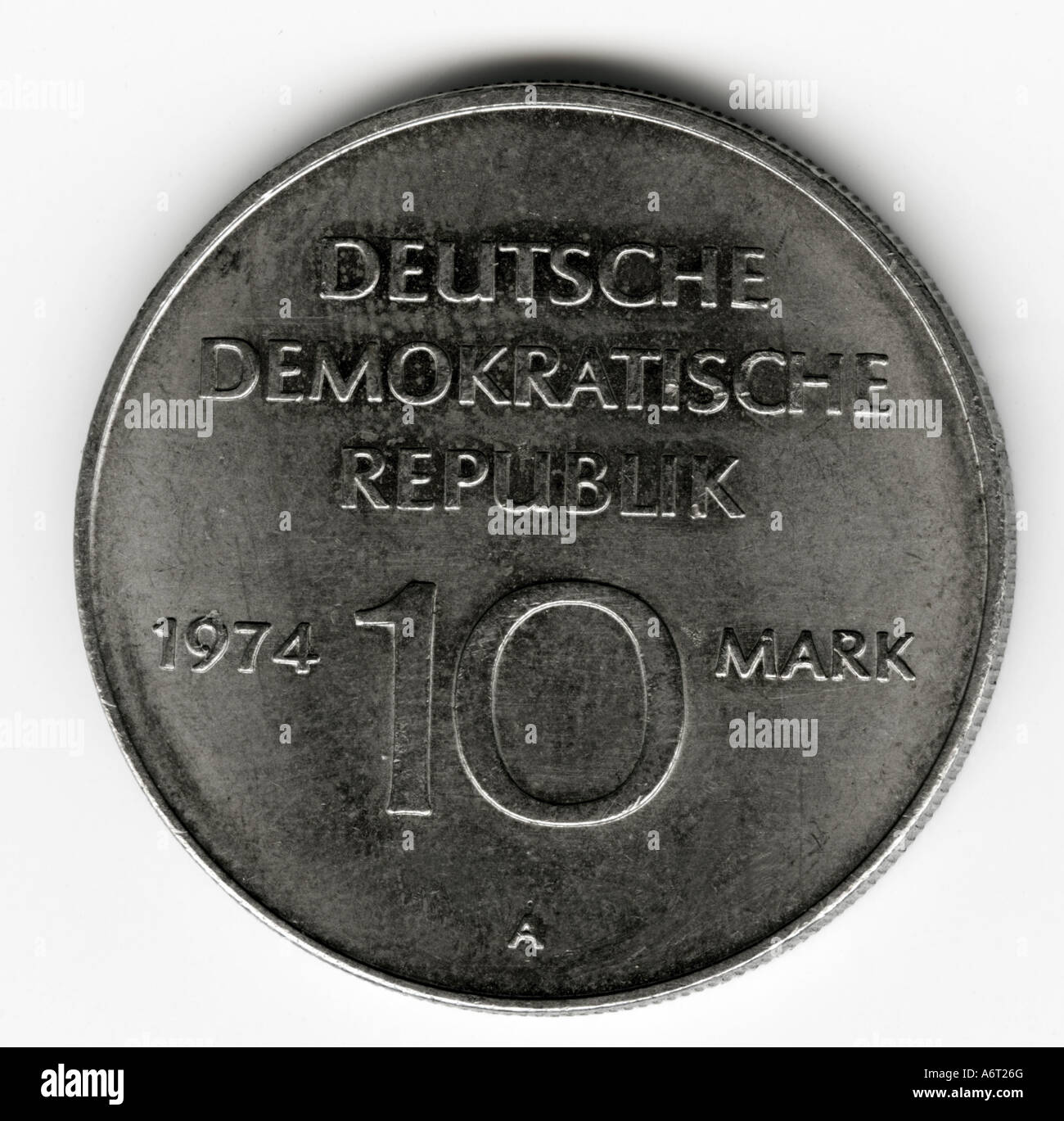 money, coins, German Democratic Republik (GDR), 10 Mark, 1974 Stock ...