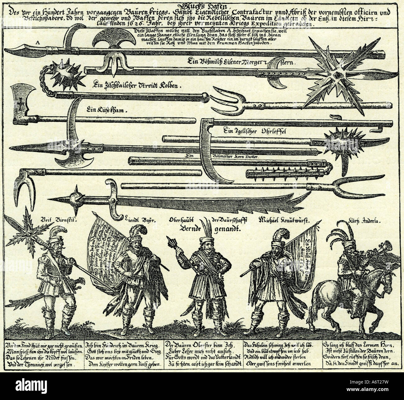 events, Thirty Years War 1618 - 1648, peasants revolt, Austria above ...