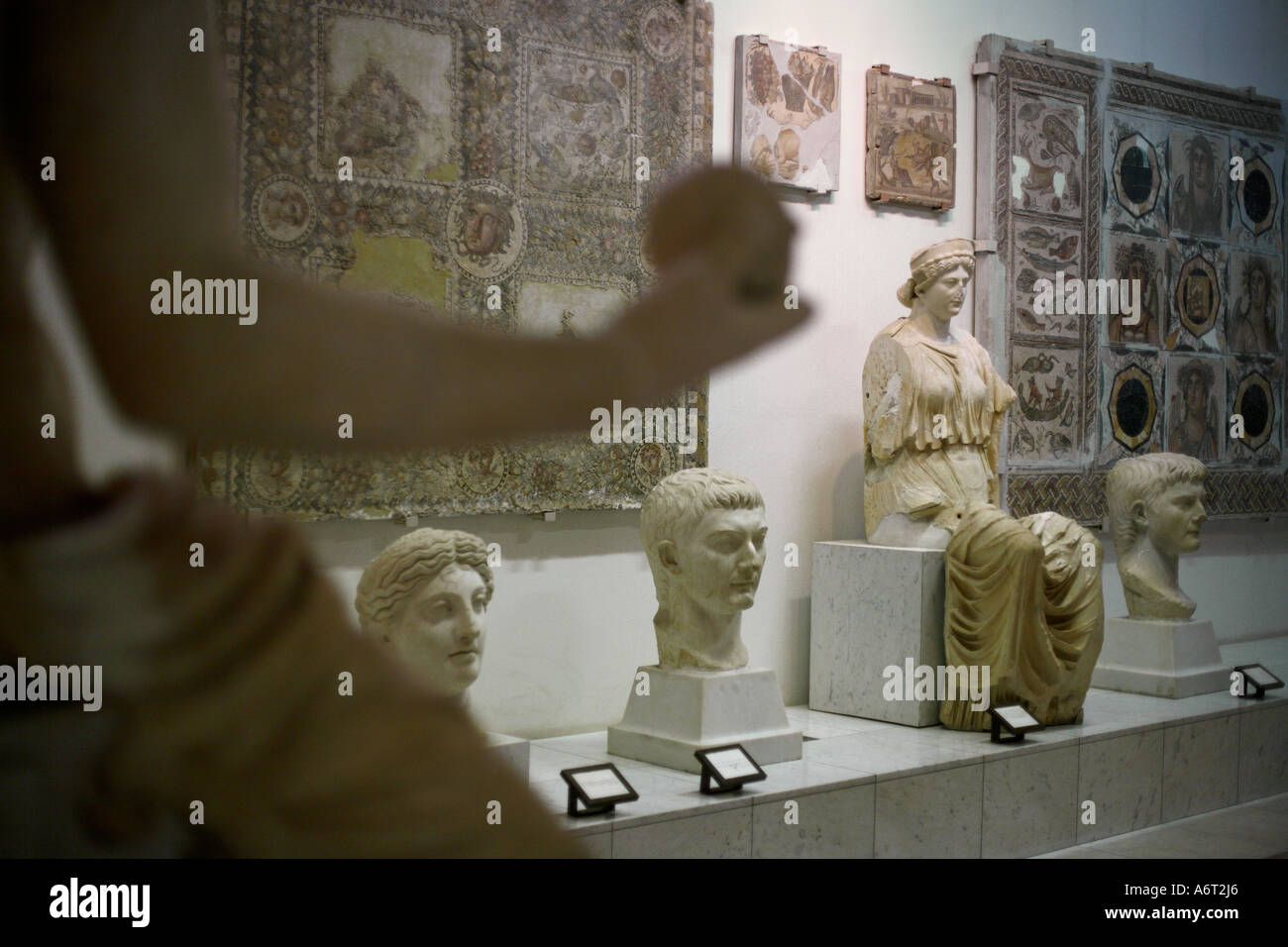 Roman sculpture on display at the National Museum in Tripoli Libya ...