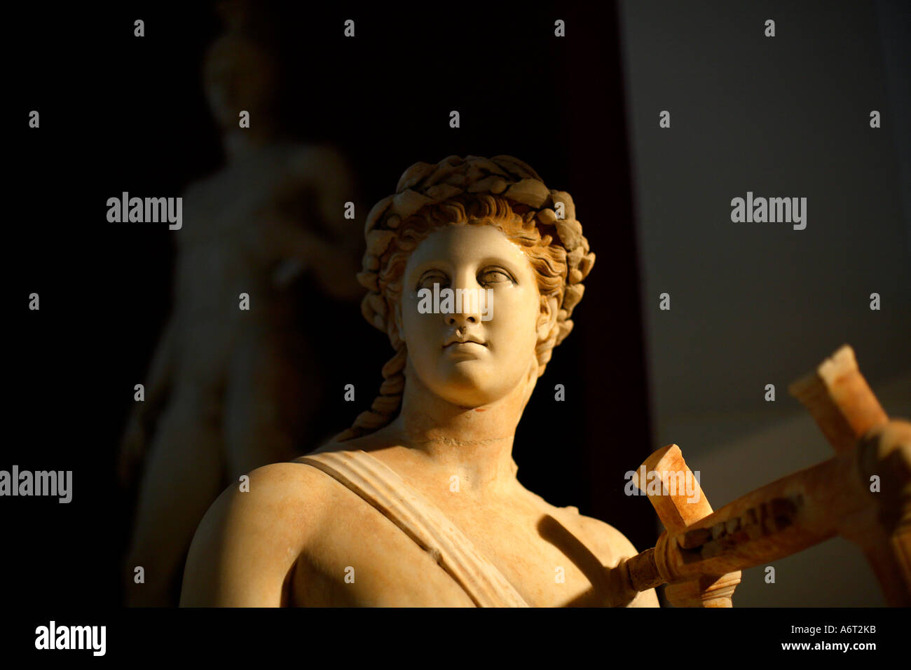 Roman statue of the god Apollo at the National Museum in Tripoli Libya ...