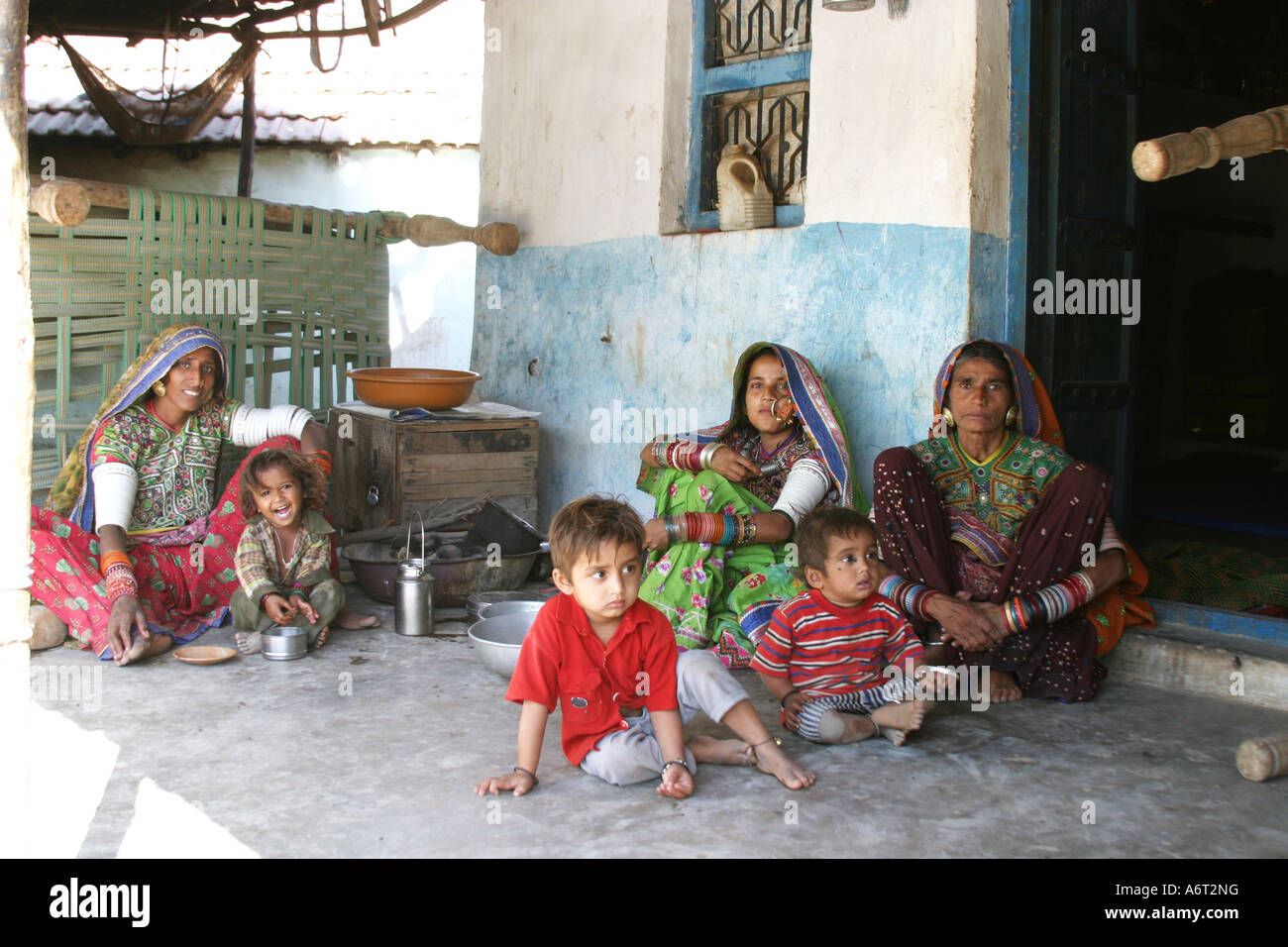Family of the Meghwal Bhirindiyara tribe ,Little Rann of Kutch,Gujarat ...