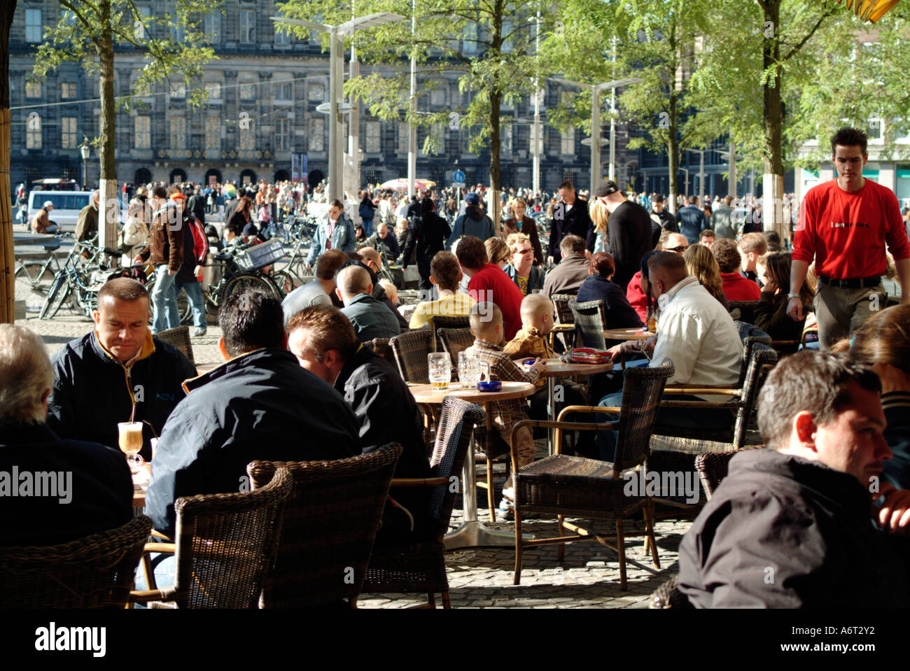 pavement cafe Amsterdam Holland Stock Photo - Alamy