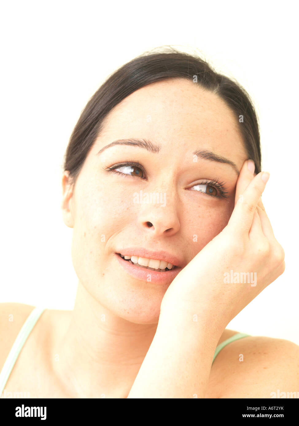 Young Woman with Headache Model Released Stock Photo - Alamy