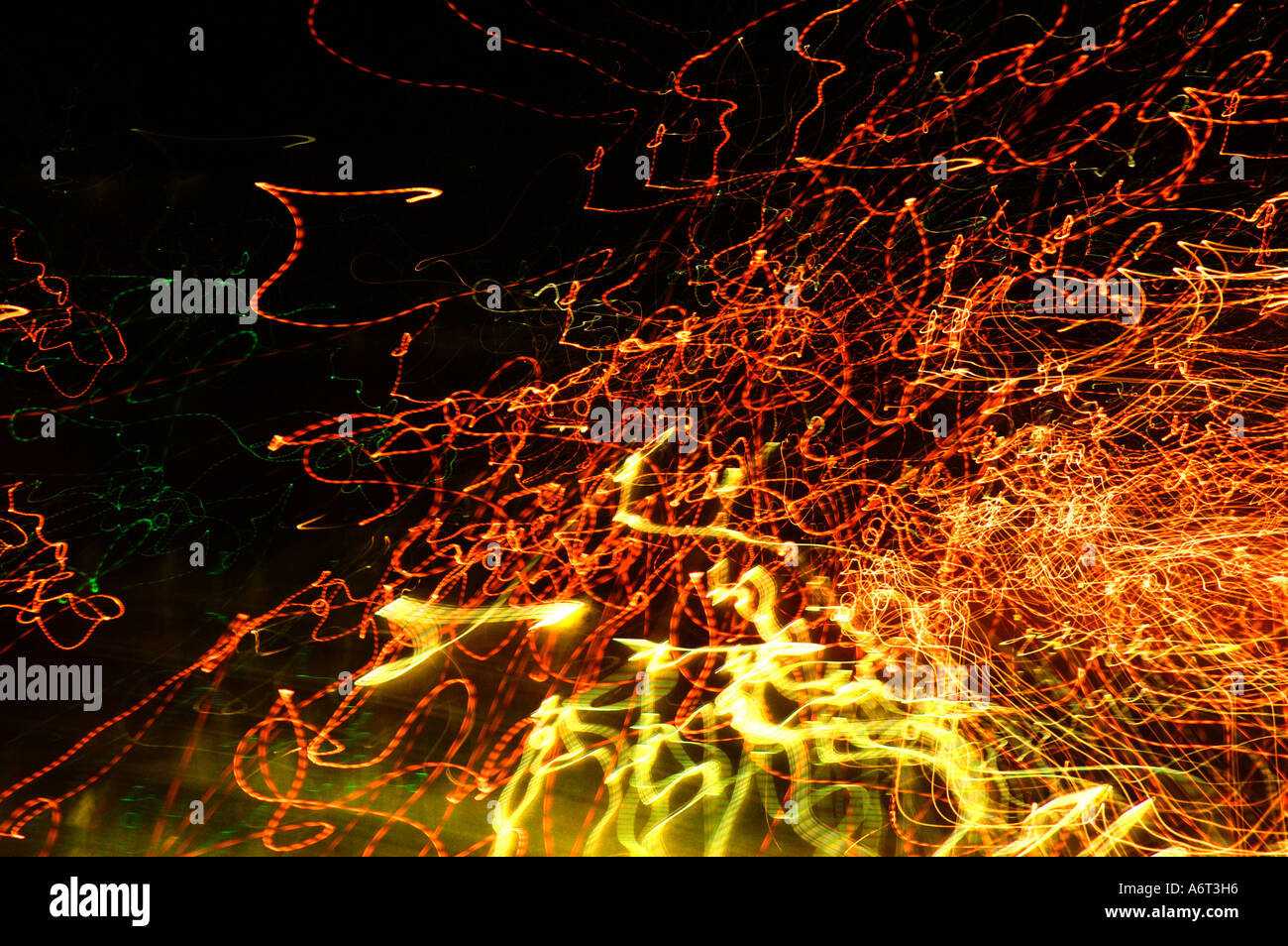 Orange light beam flowing trail hi-res stock photography and images - Alamy