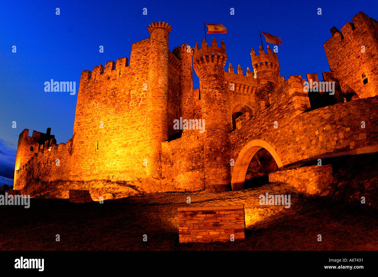 Spain Leon templar castle of Ponferrada Stock Photo - Alamy