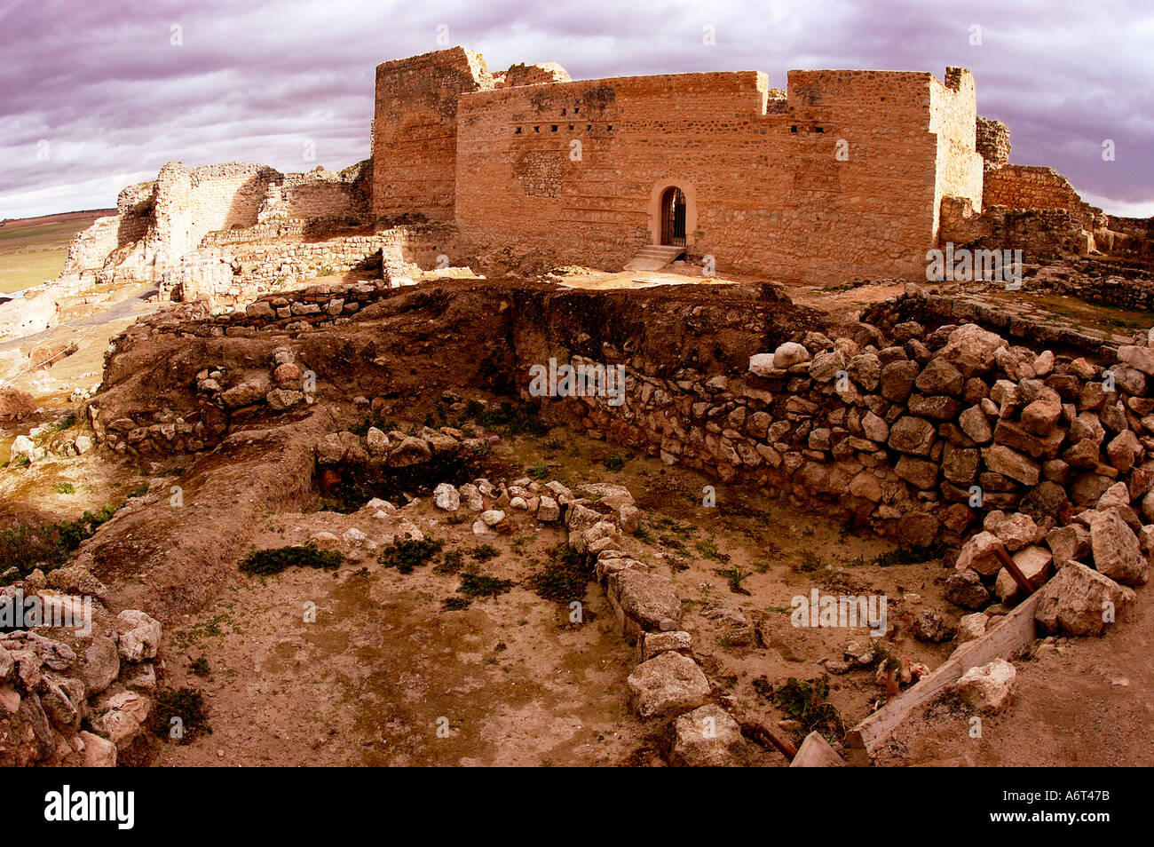Spain Ciudad Real templar castle of Calatrava la Vieja Stock Photo - Alamy