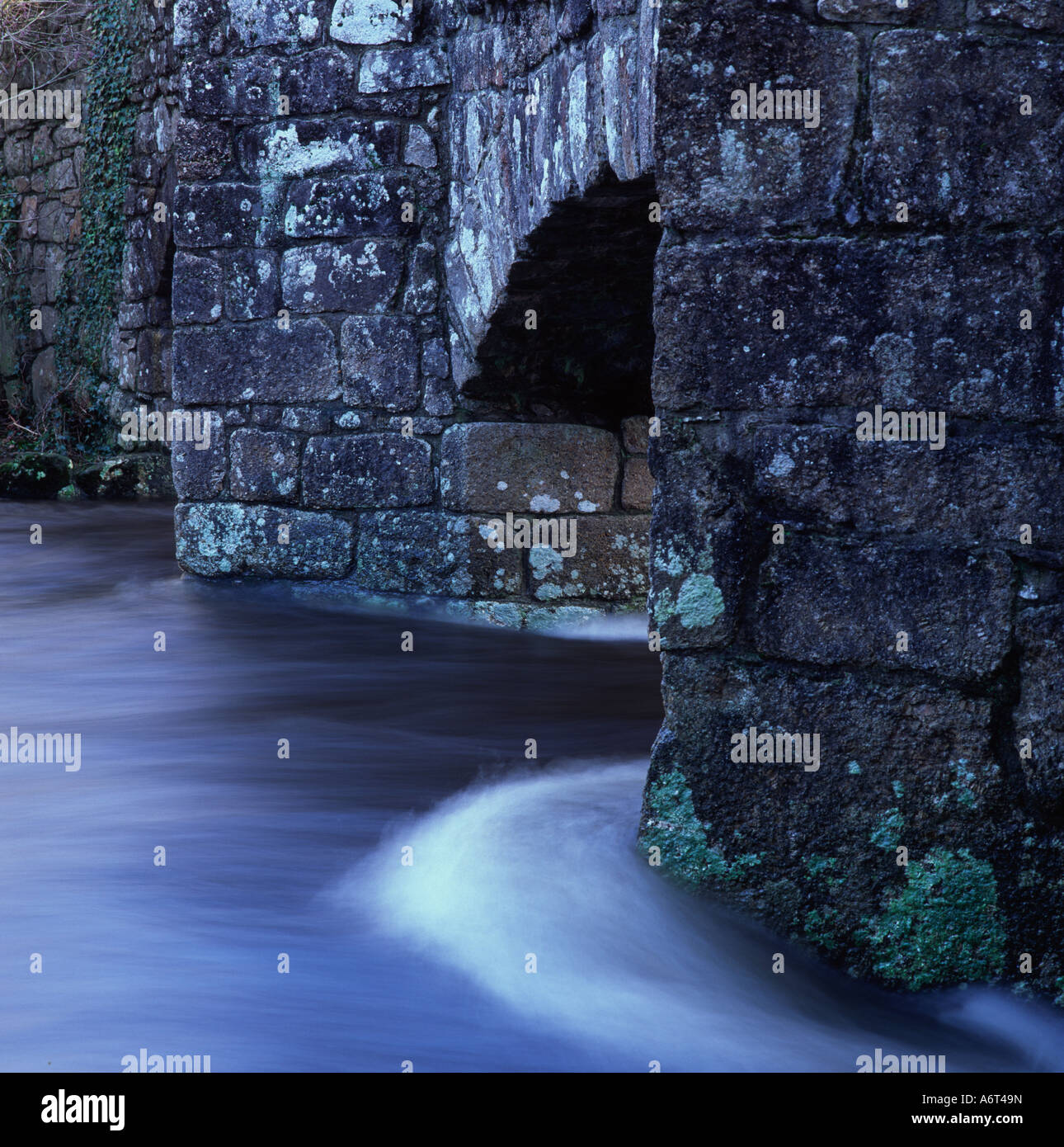 River flowing under Fingle Bridge, Dartmoor, Devon Stock Photo - Alamy