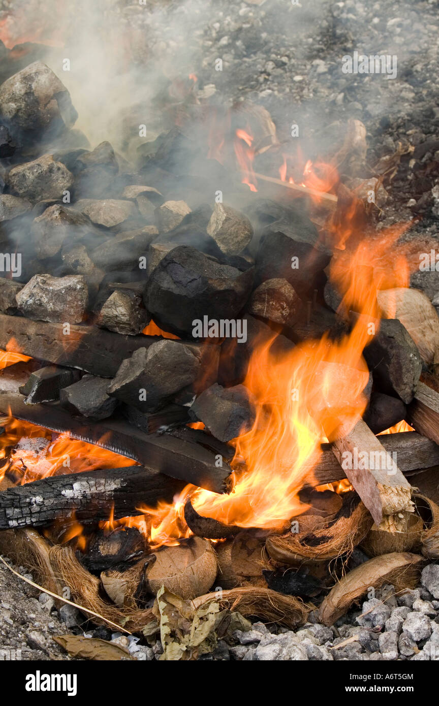 Coconut husk burning hi-res stock photography and images - Alamy